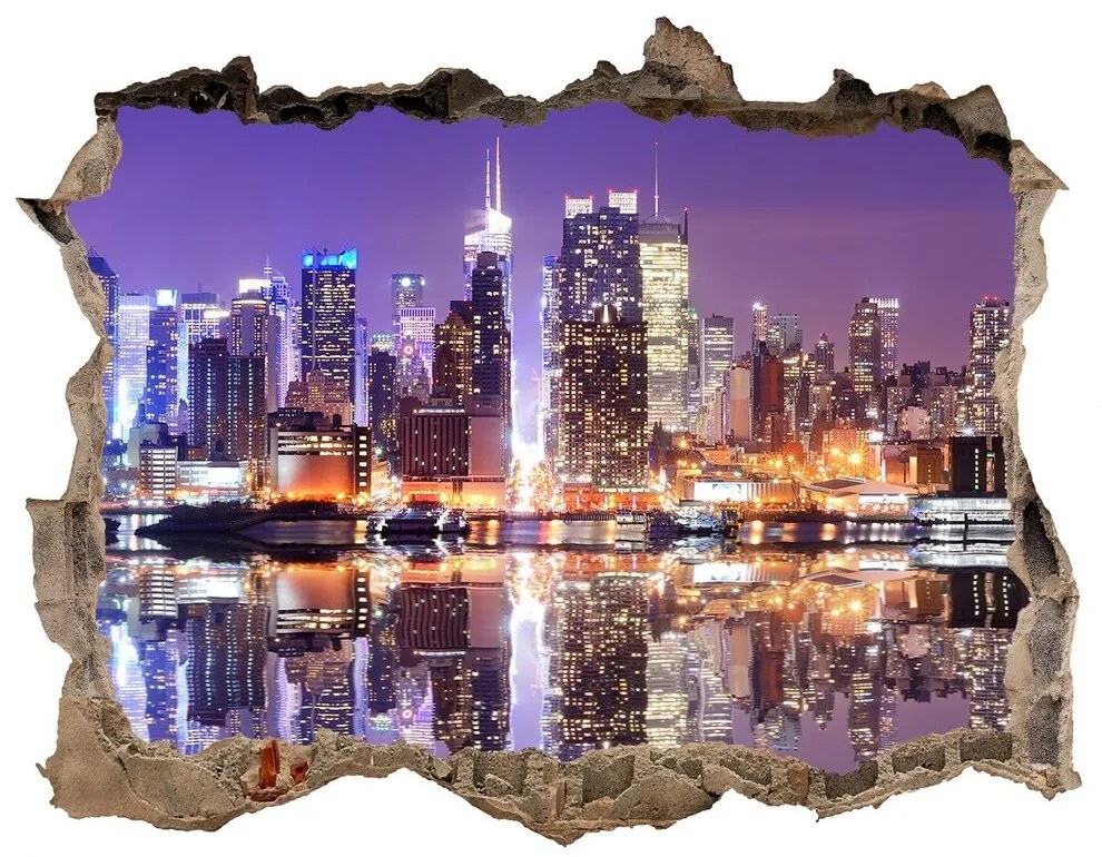 Wallmuralia Fototapeta díra na zeď 3D Manhattan New York 95x64 cm