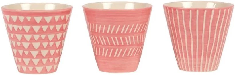 Sada 3 květináčů Sass & Belle Pink Mini Planters