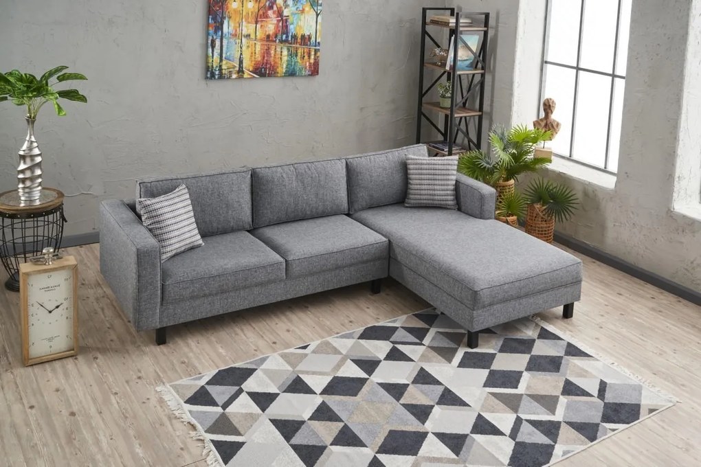Hanah Home Pohovka KALE šedá pravý roh 825BLC2714