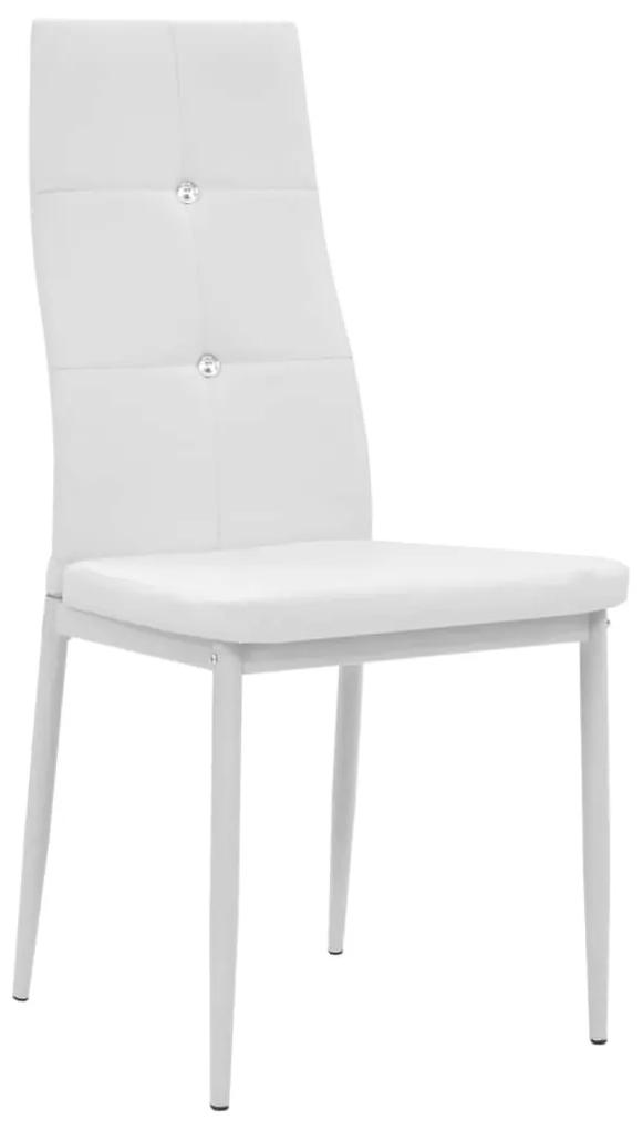 Jídelní židle 6 ks bílé umělá kůže,  275436
