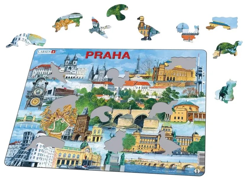 Larsen Vzdělávací puzzle Praha Památky 66 dílků