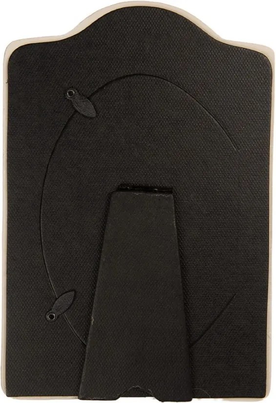 Béžový antik fotorámeček s růžičkami a mašlí - 14*2*21 cm / 10*15 cm