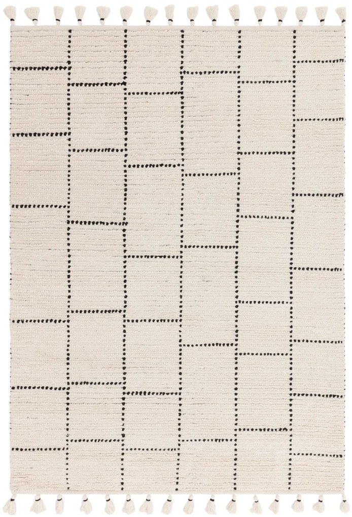 Tribeca Design Kusový koberec Livan Cream Black Tile Rozměry: 200x290 cm