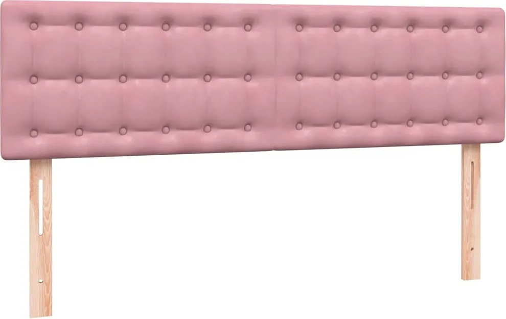 Box spring postel s matrací růžová 160x210 cm samet 3316604