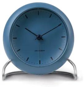 Stolní hodiny s budíkem City Hall Stone Blue 11 cm Arne Jacobsen Clocks