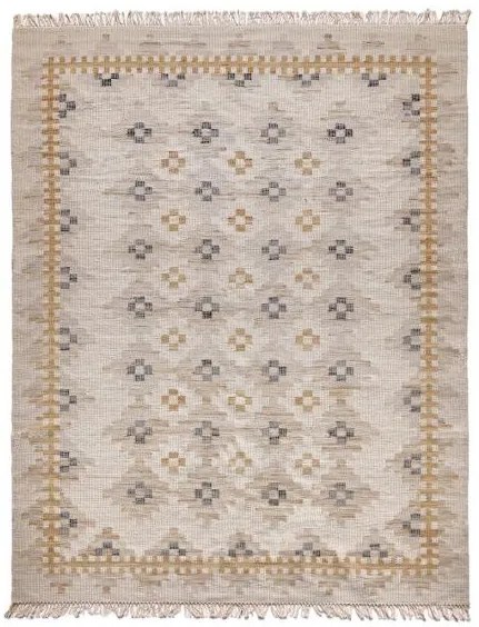 Diamond Carpets India, Ručně vázaný kusový koberec Sultan DESP P87 Ivory White Gold, 80x150, béžová, vícebarevná, chodba / předsíň