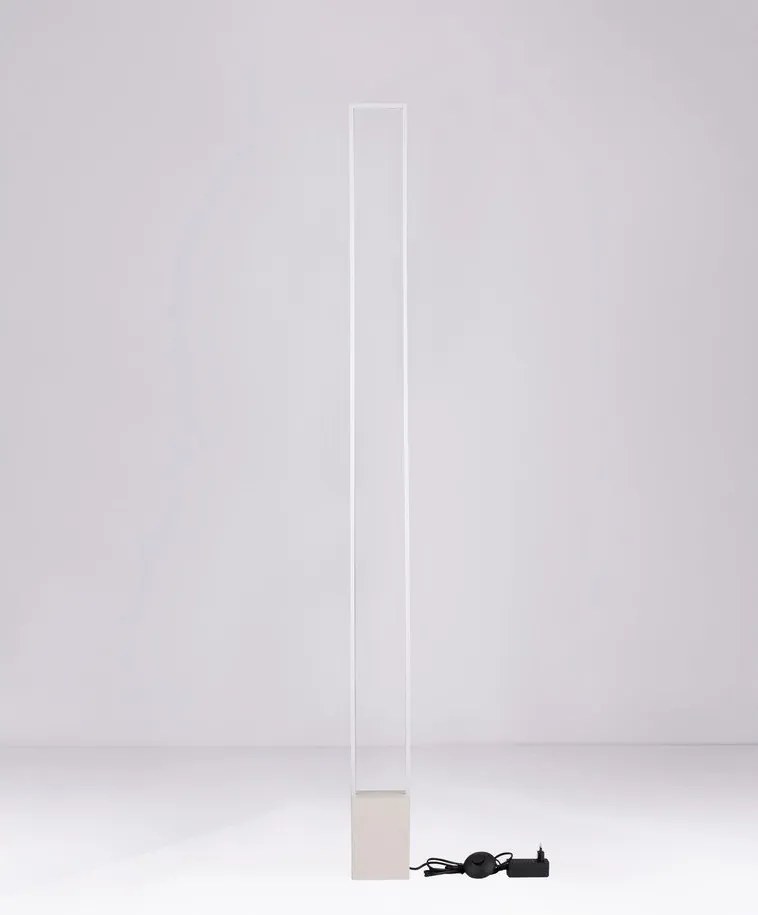 Bílá LED stojací lampa (výška 161 cm) Lithos – Nova Luce