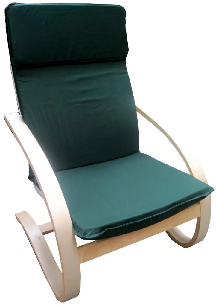 Pohodlné relaxační křeslo v zelené barvě F190