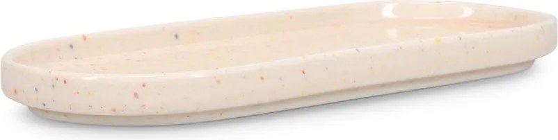 Béžový servírovací porcelánový talíř Fika – ONA