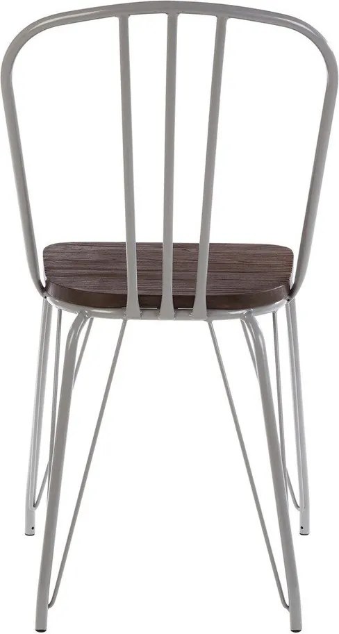 Šedá/v tmavě přírodní barvě jídelní židle z jilmového dřeva District – Premier Housewares