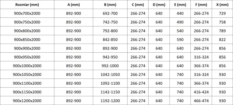 Mexen Lunar, L Duo výklopný sprchový kout 90 x 90 cm, 8mm čiré sklo, profil měděná matná, 834L-090L-090P-65-00
