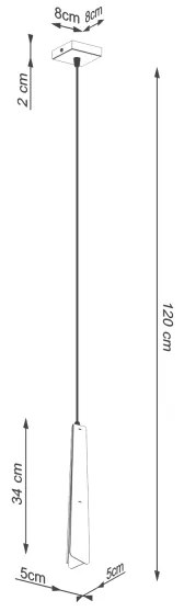 Sollux SL.1397 - Lustr na lanku PRYSM 1xG9/8W/230V bílá