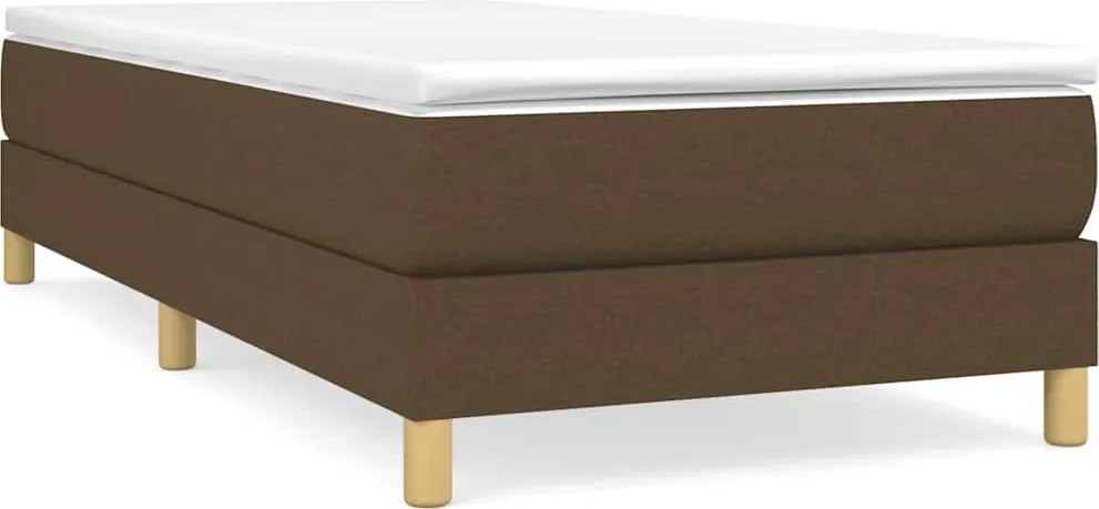Rám postele s boxspringem tmavě hnědý 90 x 200 cm textil 3120585