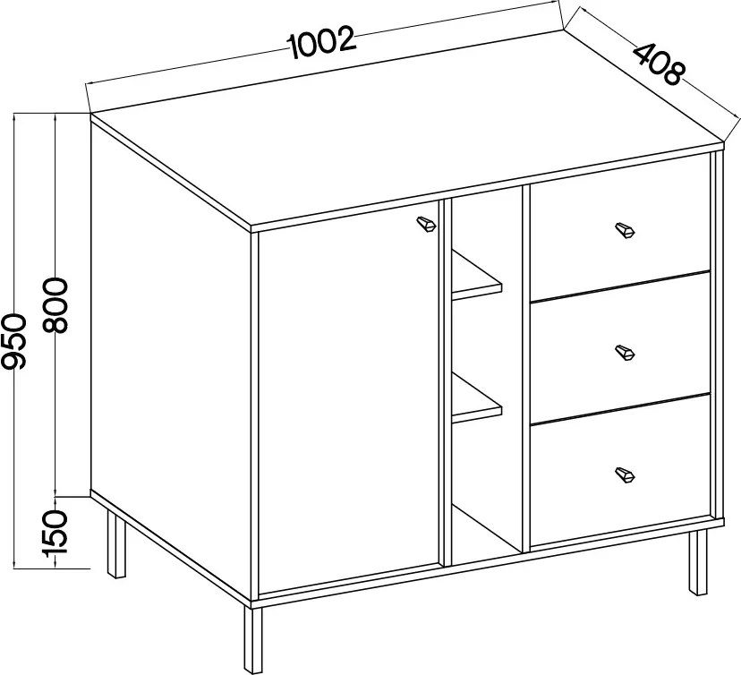 FALCO Komoda Tomila 824/2 Odstín: Béžová
