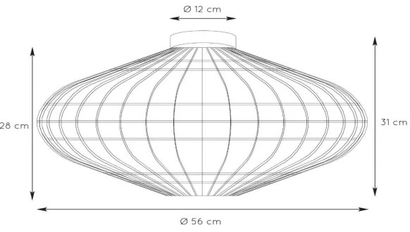 Lucide 03135/56/72 - Stropní svítidlo MAGALI 1xE27/40W/230V pr. 56 cm béžová