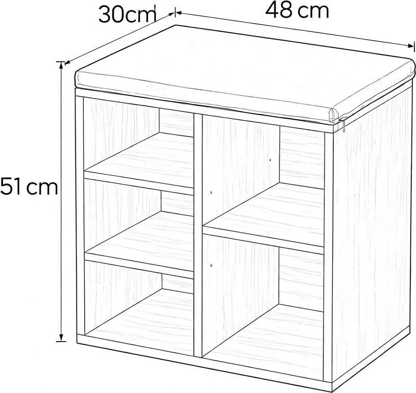 Botník Miramar, přírodní dřevo / šedá