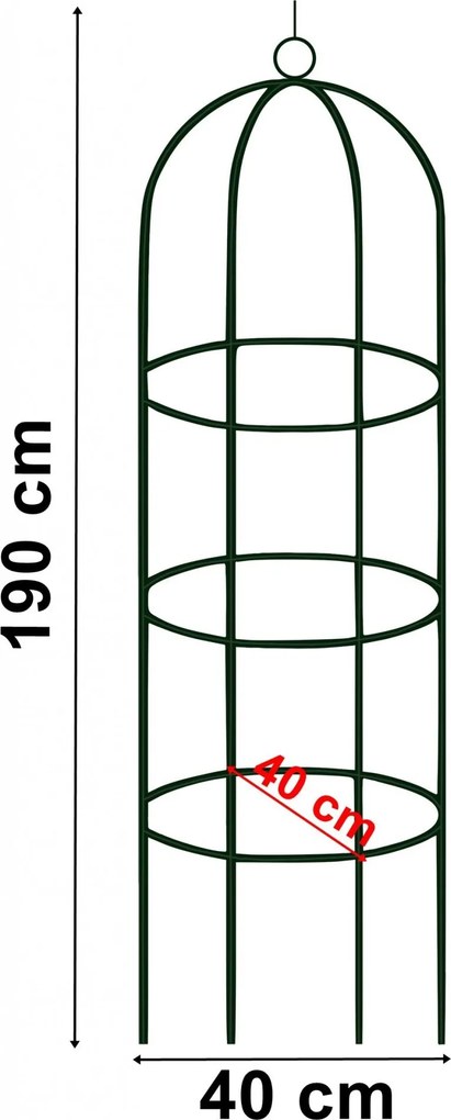 Zahradní kovová pergola 190 cm - sloupek