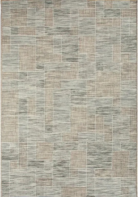 Spoltex, AKCE: 120x170 cm Kusový koberec Terazza 21107-740 Ivory Silver/Taupe – na ven i na doma, hnědá, chodba / předsíň