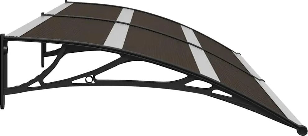 Vchodová stříška černá 240 x 75 cm polykarbonát 144826