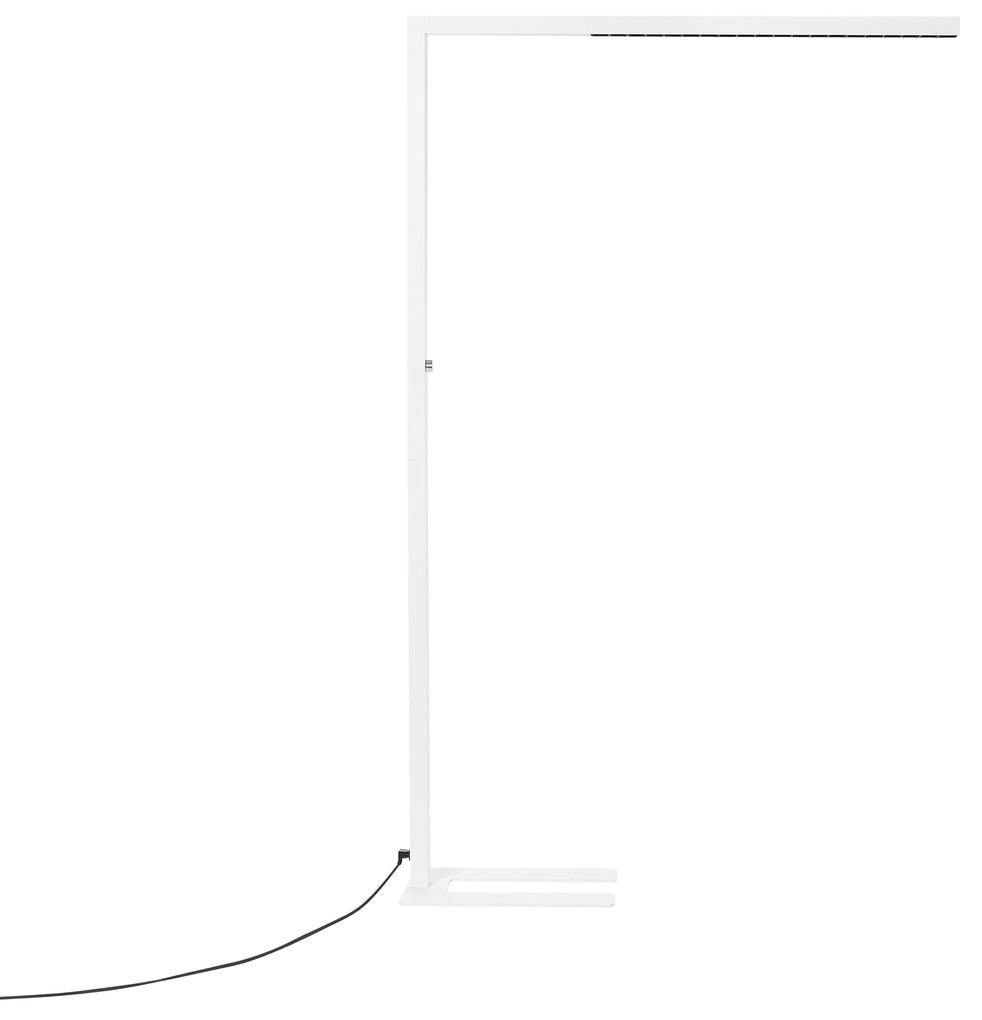 Kovová stojací LED lampa bílá MENSA Beliani