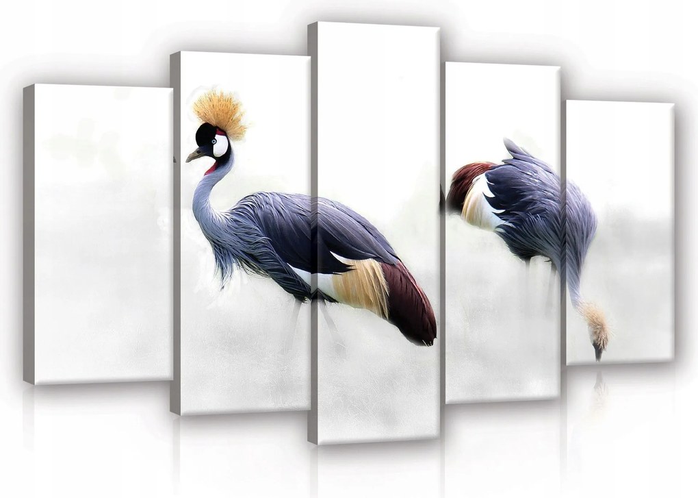 Modulární obraz 100x60 Jeřábi ptáci příroda grácie elegance polyptych