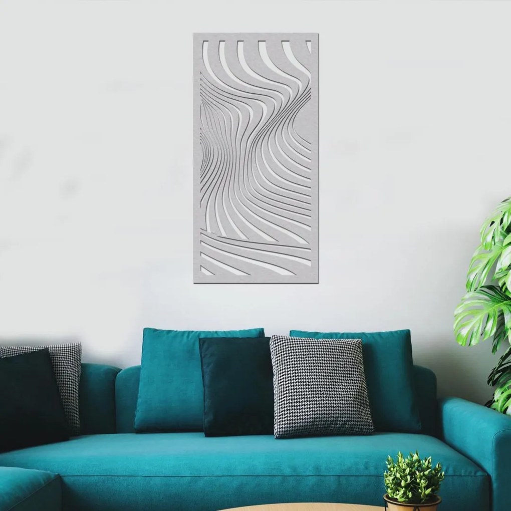 dřevo života Dřevěný dekorační panel VLNKY Zvolte rozměr (cm): 40x80, Zvolte barvu dekoru: Černá