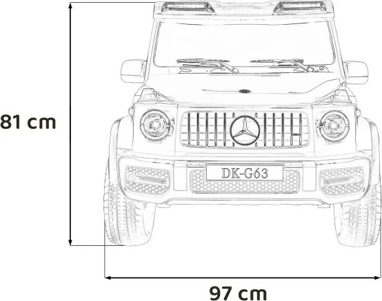 Elektrické autíčko Mercedes Benz G63 AMG XXL bílé