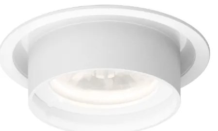 Wever & ducré kulaté stropní vestavné svítidlo rini sneak ip44 ceiling rec 1.0 led 1800-3000k w tree bílá matná