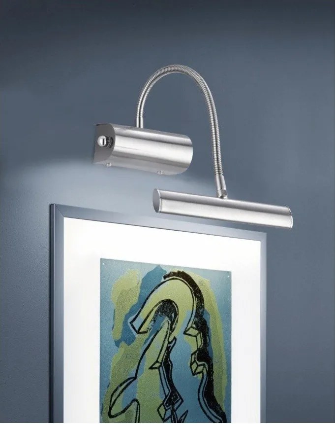 LED nástěnné svítidlo s ohybatelnou konstrukcí/stmívatelné ve stříbrné barvě Curtis – Trio