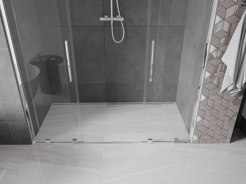 Mexen Velar Duo, posuvné dveře do otvoru 170x200 cm, 8mm čiré sklo, chromový profil, 871-170-000-02-01
