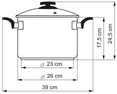 KOLIMAX - české nerezové nádobí Hrnec s poklicí KOLIMAX COMFORT 26 cm, 8,0 l