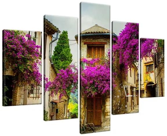 Obraz s hodinami Staré město v Provence 150x105cm ZP1291A_5H