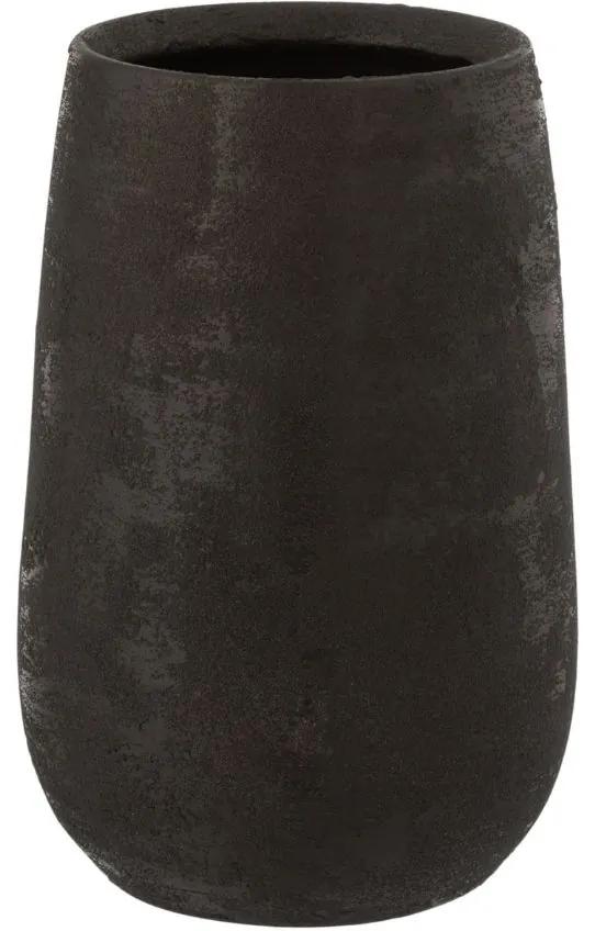 OnaDnes -20% Černá keramická váza J-line Roughie S