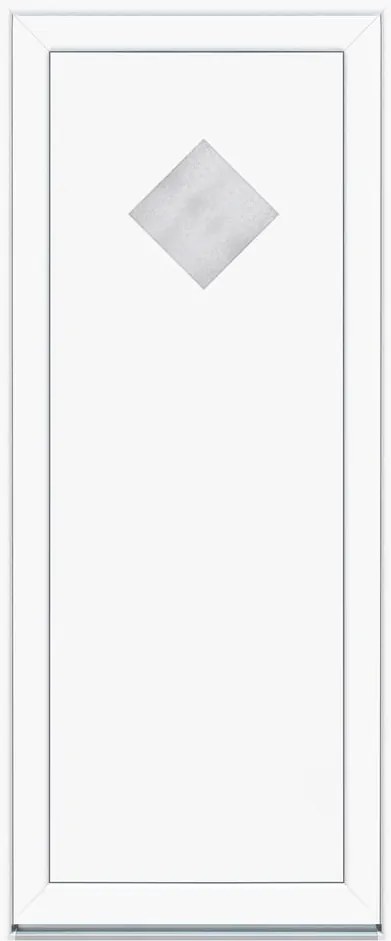 Solid Elements Vedlejší vchodové dveře Brigi, 80 P, rozměr vč. zárubně: 880 × 1980 mm, plast, pravé, bílé, prosklené