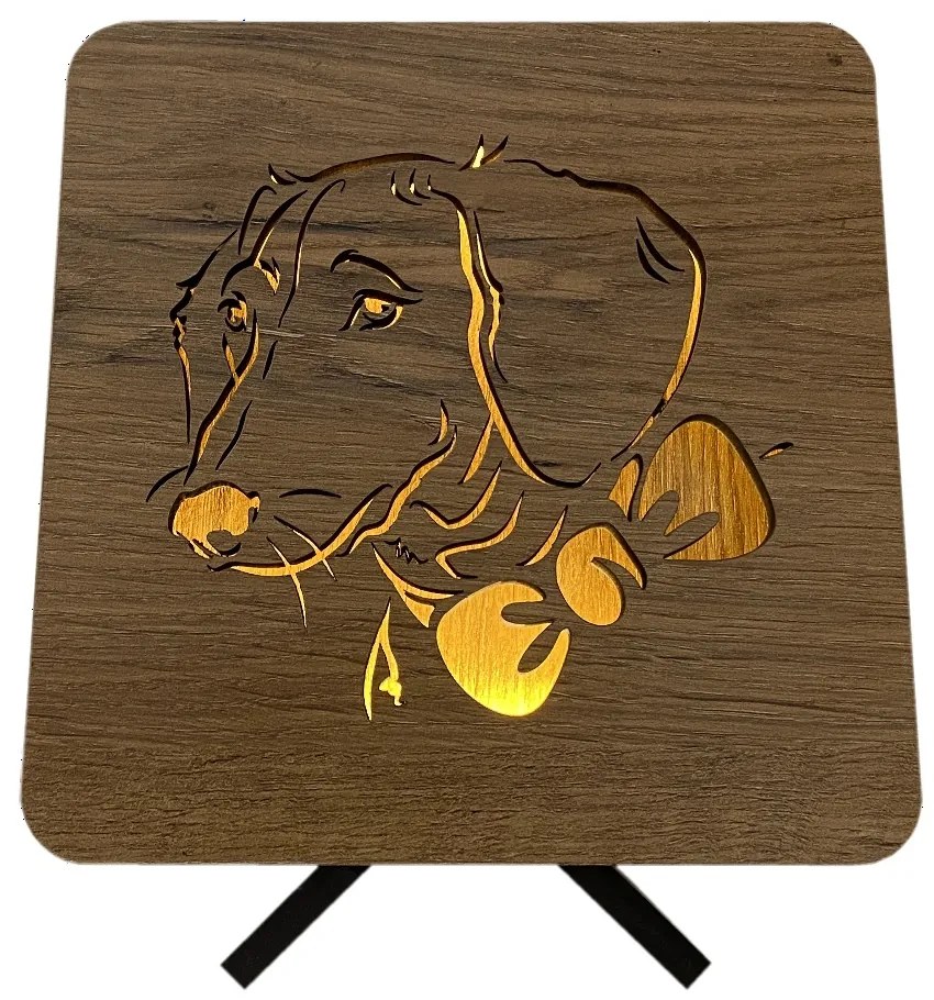 Li-Go "Jezevčík" lampa 19x19cm provedení povrchu: ořech