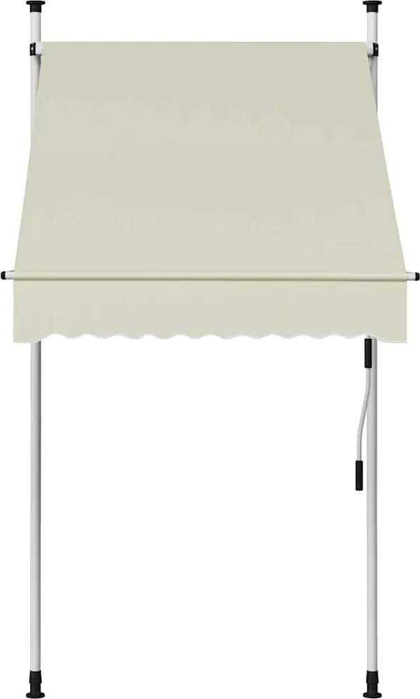 Ručně zatahovací markýza 100 cm krémová 145833