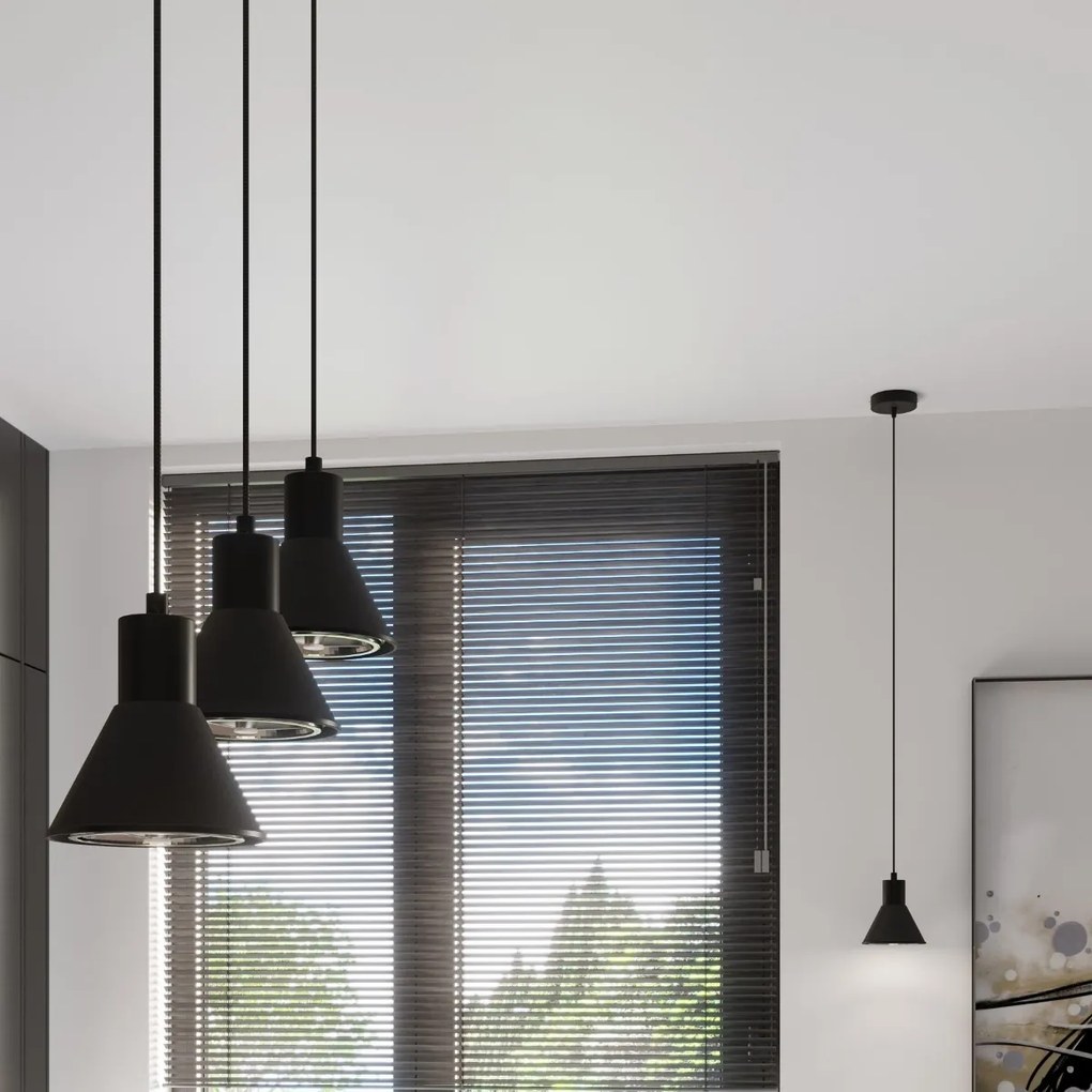 Sollux Lighting Závěsné svítidlo TALEJA 3 Černá [ES111].