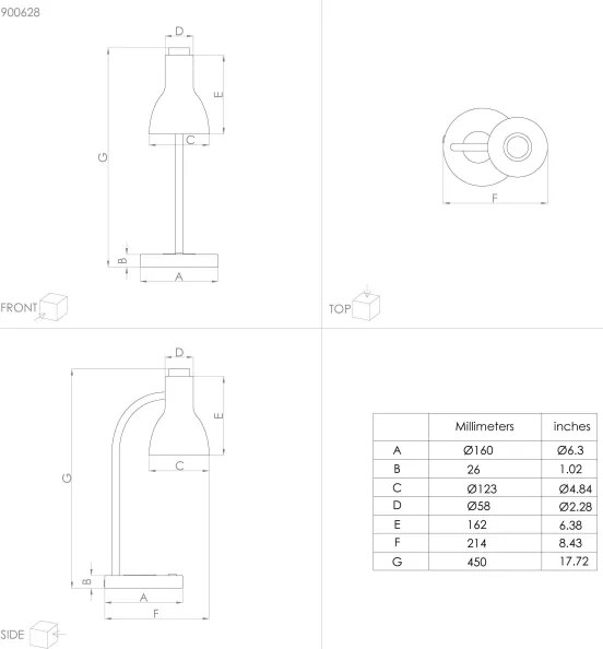 Eglo 900628- LED Stmívatelná lampa s bezdrátovým nabíjením VERADAL LED/5,5W/230V