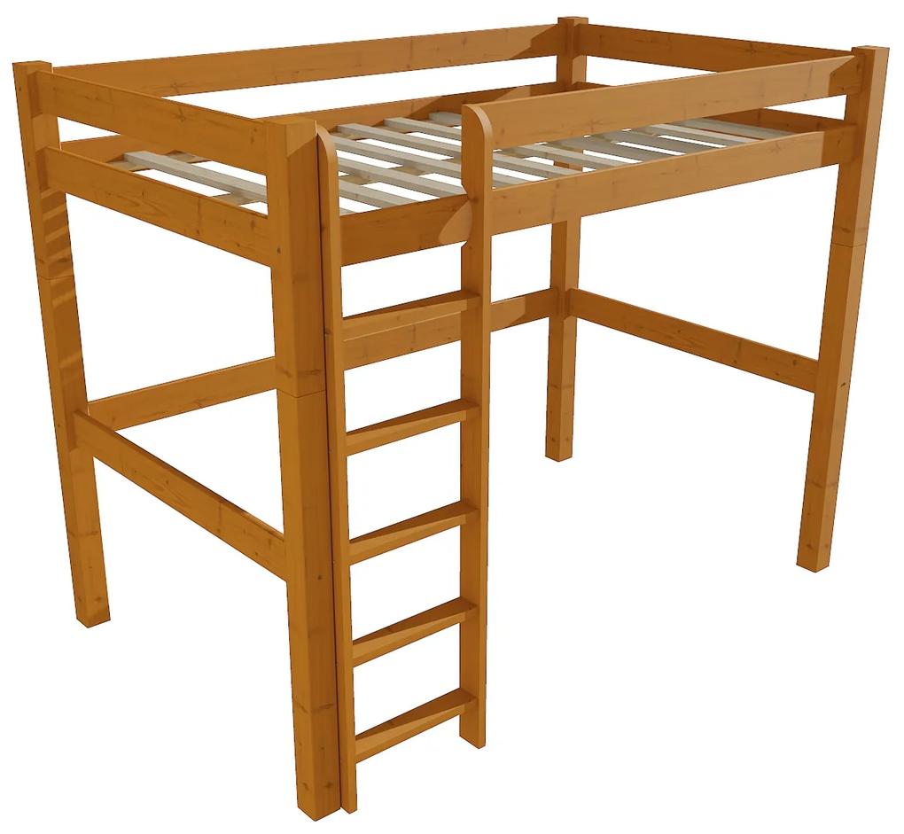 Vomaks Patrová zvýšená postel 8X8 04C Rozměr: 120 x 200 cm, Barva: surové dřevo