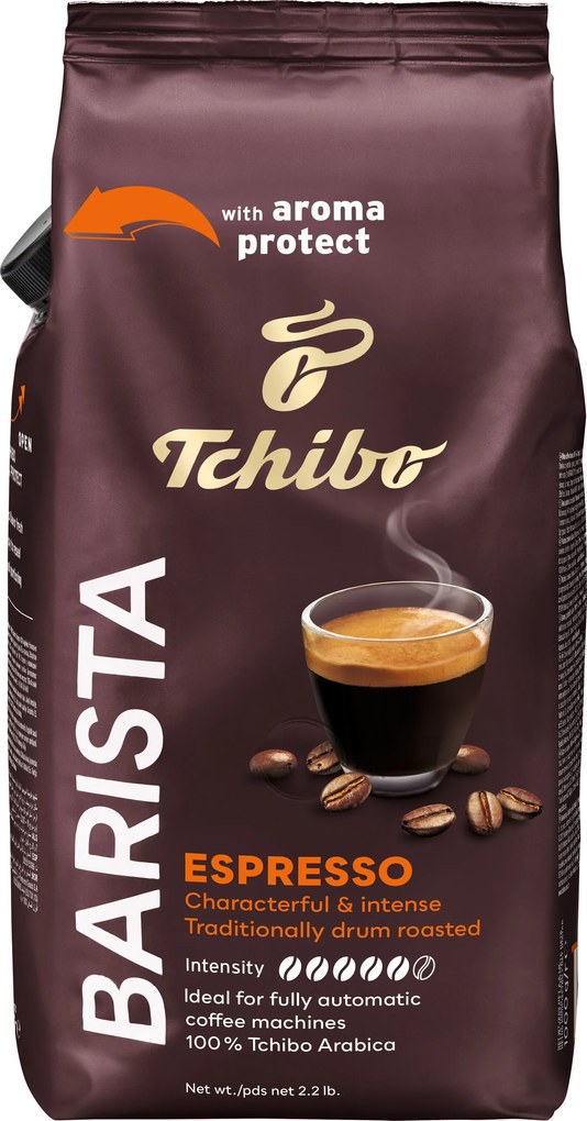 Tchibo - Barista Espresso – 8 x 1 kg zrnkové kávy - Intenzita: 5/6