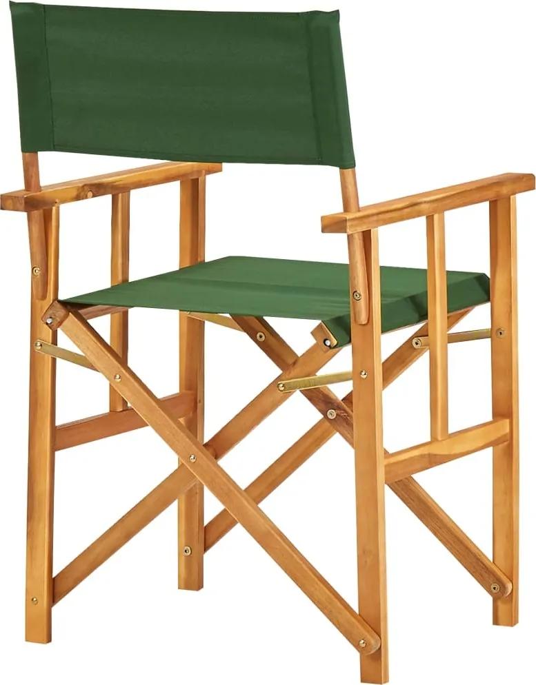 vidaXL Režisérská židle masivní akáciové dřevo [45953] Barva: krémová