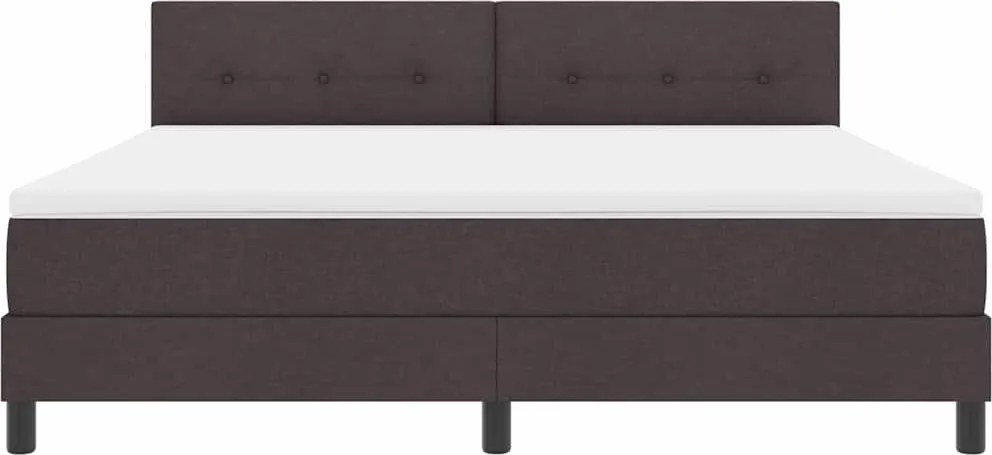 Postel s boxspringem s čelo Tmavě hnědá 180 x 200 cm textil 3338709