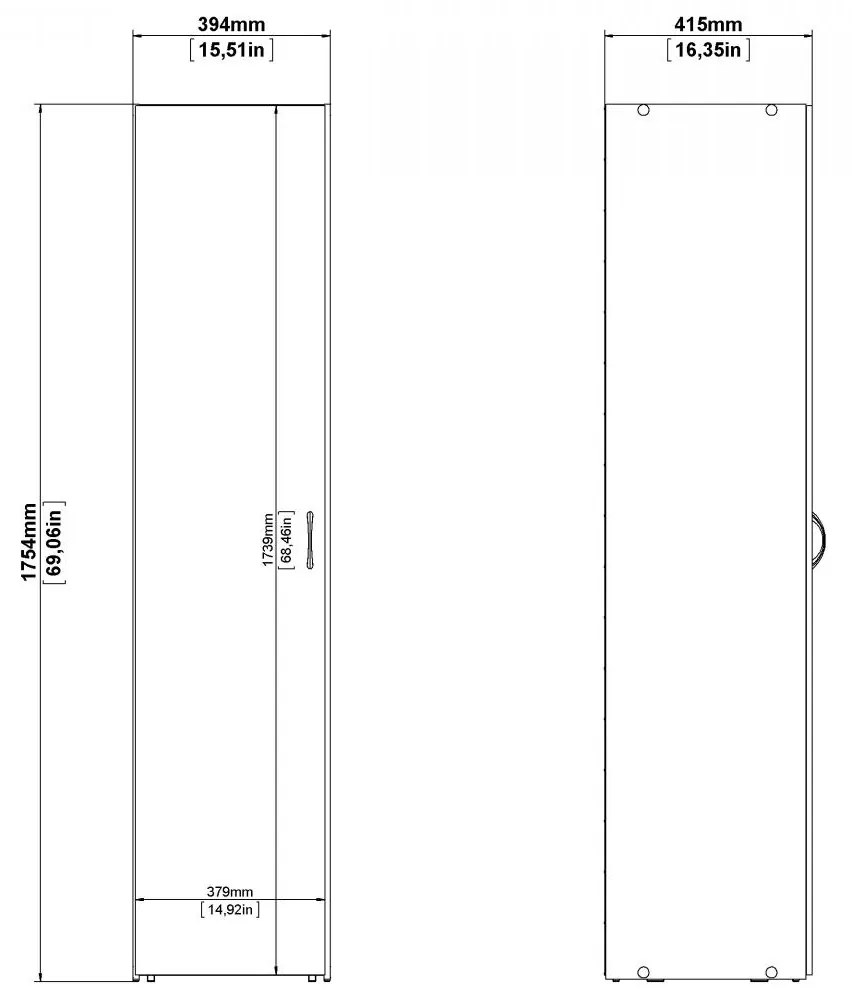 Tvilum Skříň Sid 1d bílá