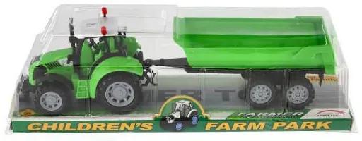 Teddies Traktor s vlekem a výklopkou plast 35 cm na setrvačník