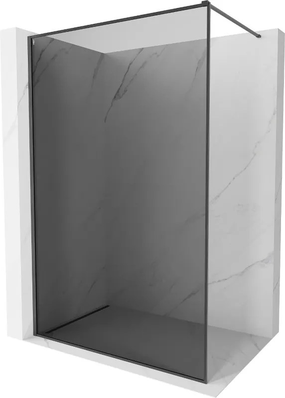 Mexen Kioto-F, sprchová zástěna s rámem 80 x 202 cm, 8 mm grafit, grafitový profil, 800-080-104-66-40
