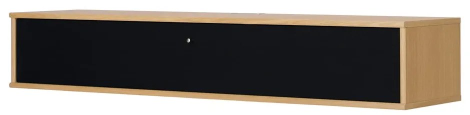 TV stolek v dekoru dubu v černo-přírodní barvě 133x22 cm Mistral – Hammel Furniture