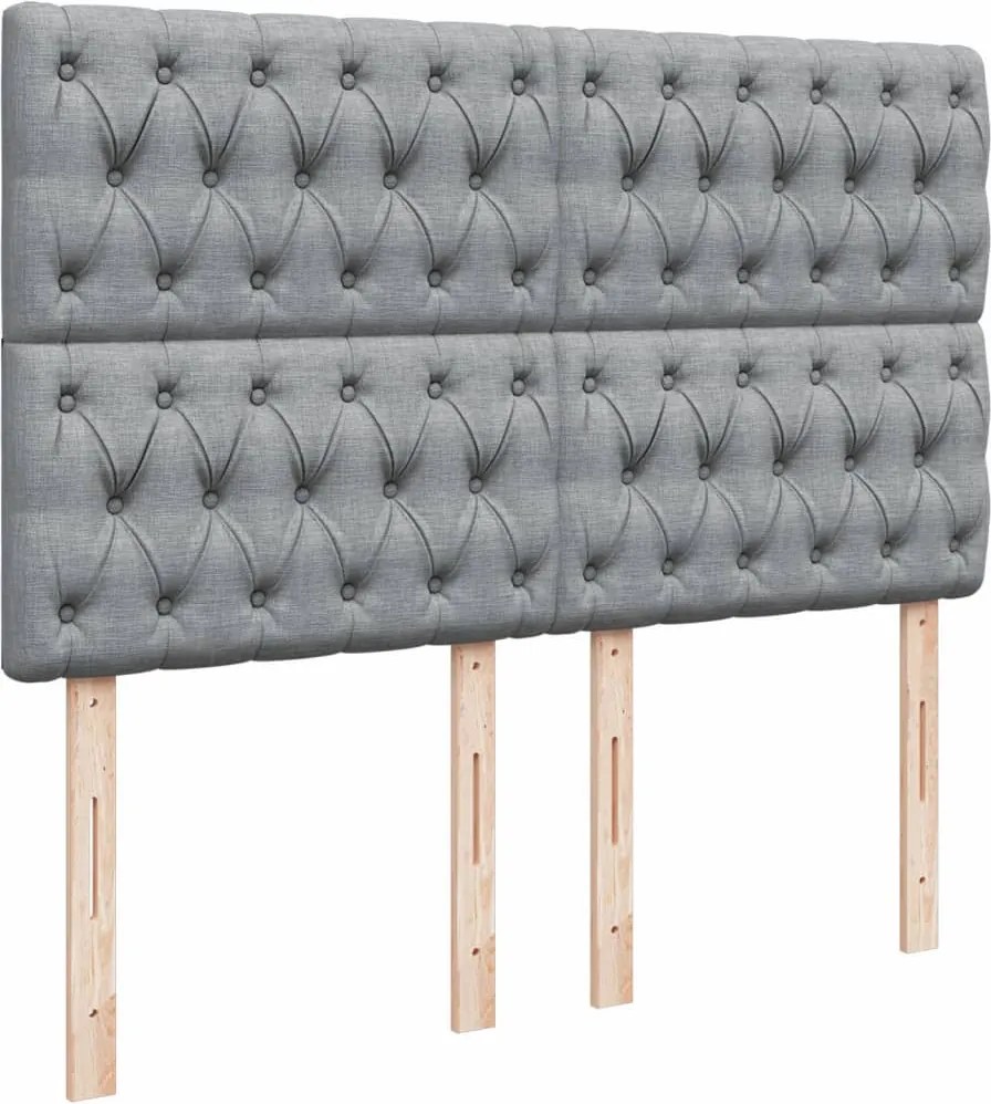 Box spring postel s matrací světle šedá 140 x 200 cm textil 3291310
