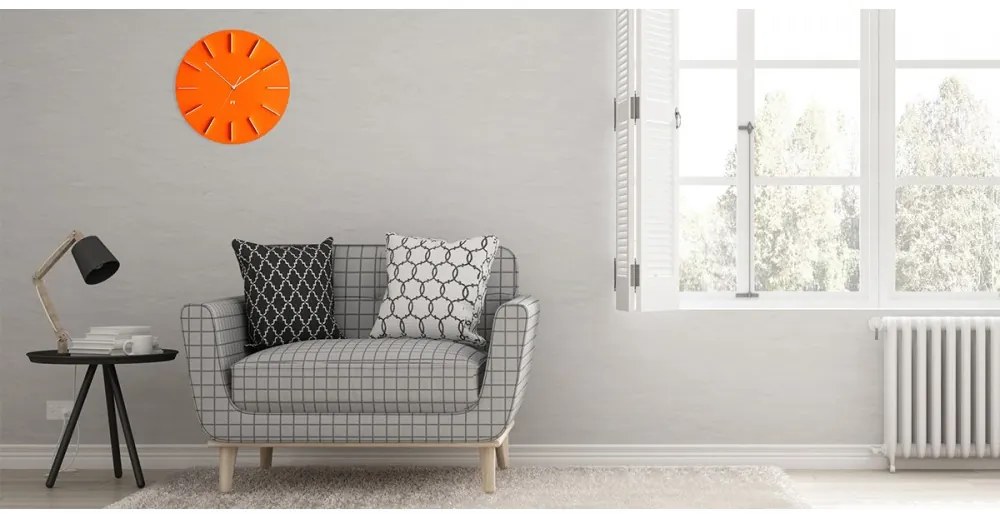 Designové nástěnné hodiny Future Time FT2010OR Round orange 40cm