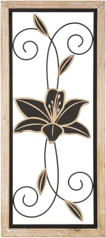 Nástěnná dekorace Koman B 60 cm hnědá/černá