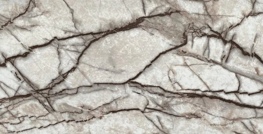 Samolepící PVC 3D panely LVT06, cena za kus, rozměr 60 x 30 cm, mramor hnědý lesklý, IMPOL TRADE